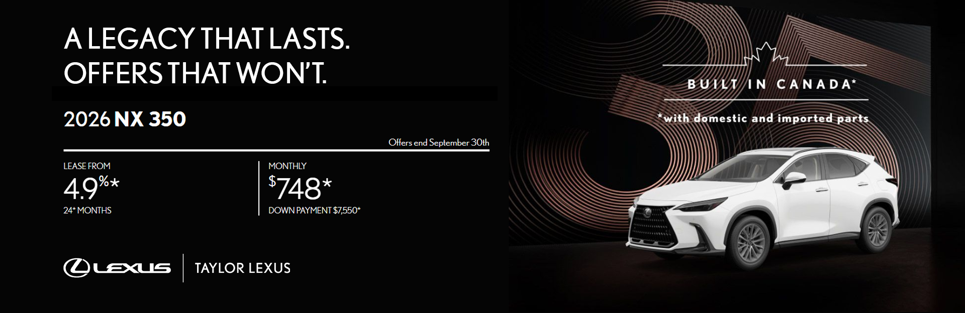 Taylor Lexus: New & Used Lexus Dealership | Regina, SK.